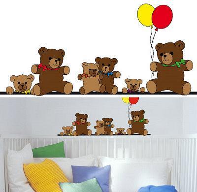 'Teddy Bears 14 Wall Stickers' Wall Decal | AllPosters.com