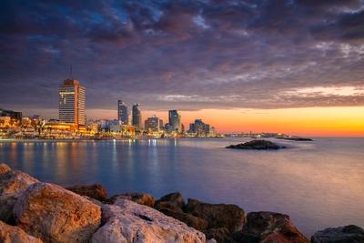 Tel Aviv Skyline. Cityscape image of Tel Aviv, Israel during sunset ...