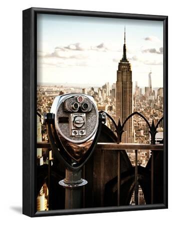 'Telescope on the Obervatoire Deck, Top on the Rock at Rockefeller ...