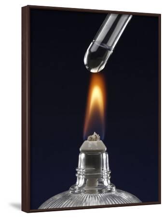 'Test tube with liquid, over flame' Photographic Print | AllPosters.com