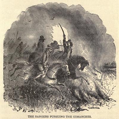 'Texas Rangers Pursuing Comanches in 1850s' Posters | AllPosters.com