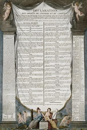 'Text of the Declaration of Rights of Man and Citizen' Giclee Print ...