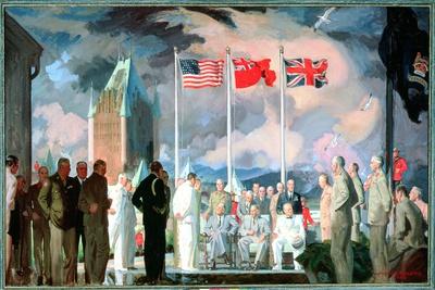 'The 1943 Quebec Conference, 1945' Giclee Print - Hubert Rogers ...