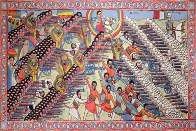 'The Abyssinians Routing the Italian Troops, Scene from the Italian ...