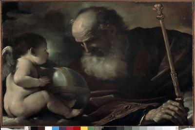 'The Almighty Father with an Angel - Painting by Barbieri Giovanni ...
