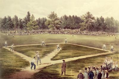 'The American National Game of Baseball - Grand Match at Elysian Fields ...