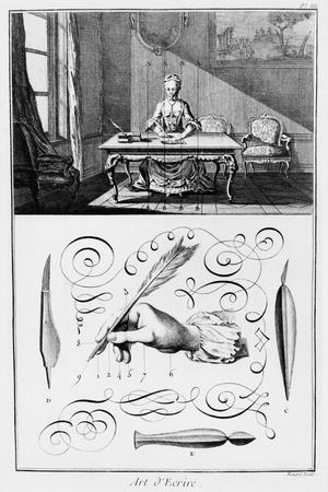 'The Art of Writing, Illustration from the "Encyclopedie" by Denis ...
