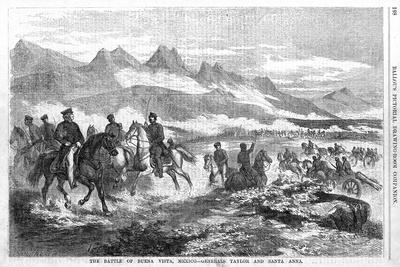 The Battle of Buena Vista, Mexico--Generals Taylor and Santa Anna ...