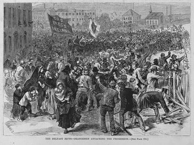 'The Belfast Riots--Orangemen Attacking the Procession.' Giclee Print ...