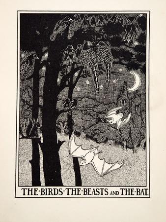 'The Birds, the Beasts and the Bat, from A Hundred Fables of Aesop, Pub ...
