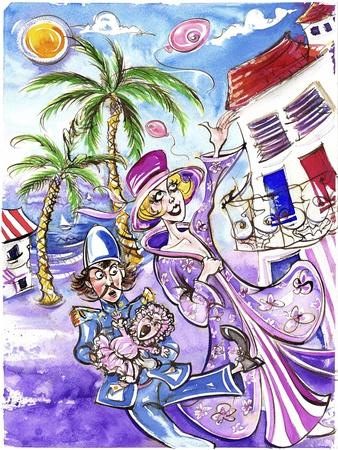 ''The Breasts of Tiresias'- colour cartoon illustration' Giclee Print ...