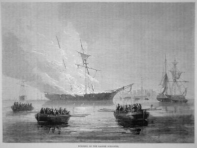 'The Burning of the British Customs Schooner 'Gaspee' by American ...
