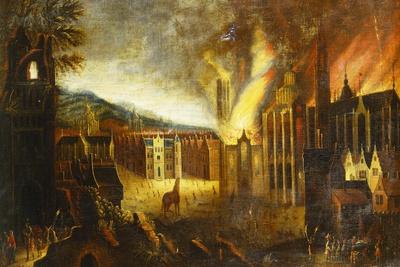 'The Burning of Troy' Giclee Print - Lucas van Valkenborch (Follower of ...