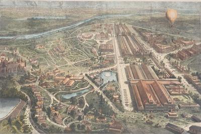 'The Centennial - Balloon View of the Grounds, Harper's Weekly, C.1876 ...