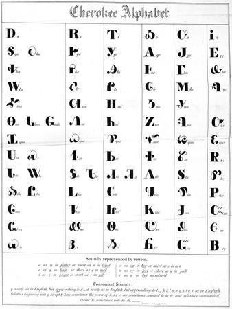 'The Cherokee Alphabet' Giclee Print | AllPosters.com