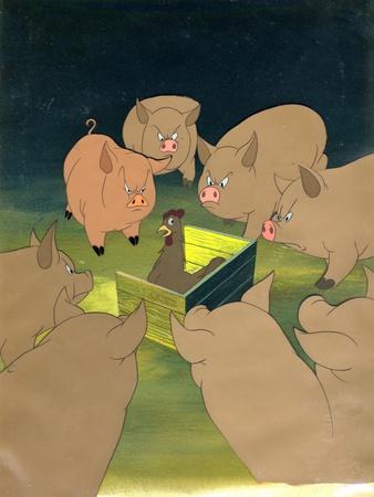 'The Chicken's Uprising, Scene from the Animated Film of 'Animal Farm ...
