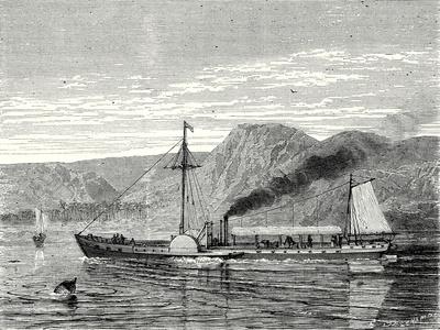 'The 'Clermont' Robert Fulton's First Steamboat Sailing on the Hudson ...