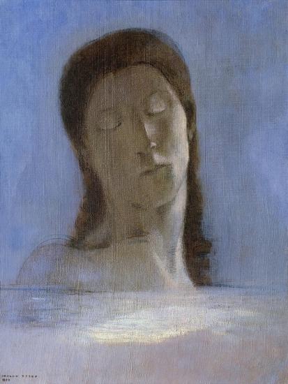 The Closed Eyes By Odilon Redon Giclee Print