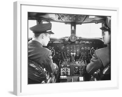 'The Cockpit of a United Airlines Dc-4' Photographic Print | AllPosters.com