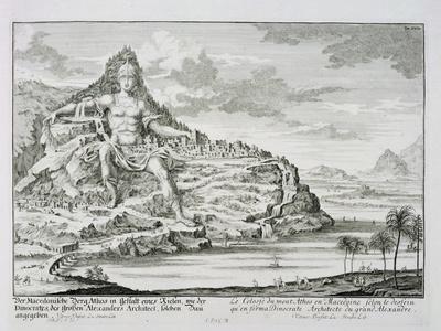 'The Colossus of Mount Athos, Macedonia, by Dinocrates, the Architect ...