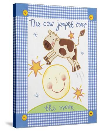 'The Cow Jumped Over the Moon' Stretched Canvas Print - Sophie Harding ...