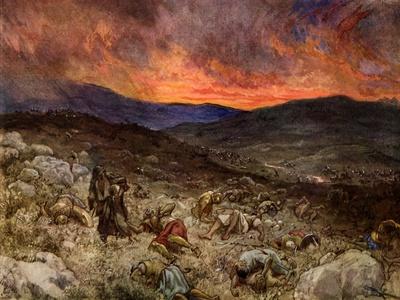 'The Death of Saul at Gilboa - Bible' Giclee Print - William Brassey ...