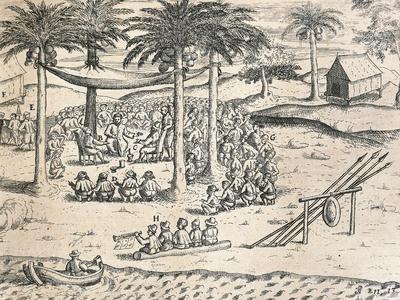 'The Dutch Meet the Inhabitants of Kandy in Ceylon' Giclee Print ...