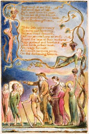'The Echoing Green (Cont.): Plate 7 from 'Songs of Innocence and of ...
