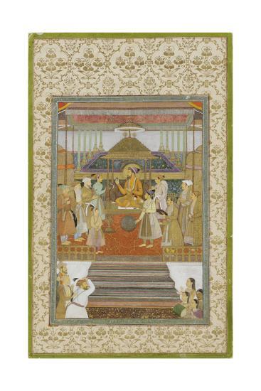 The Emperor Shah Jahan On The Peacock Throne 1640 Giclee Print