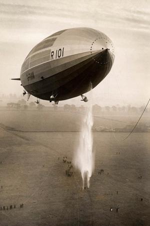 'The English Rigid Airship R 101 Dumping Ballast Water on Leaving ...