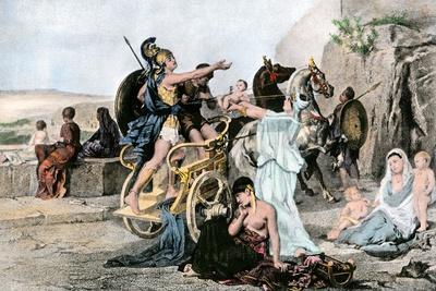 'The Farewell of Hector at Andromaque, 19Th Century (Engraving)' Giclee ...