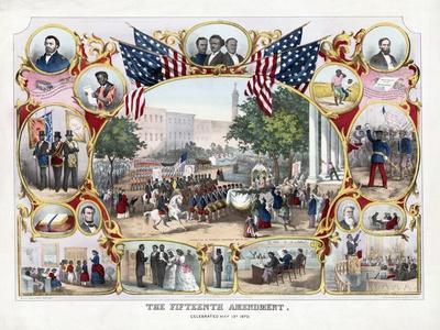 'The Fifteenth Amendment. Celebrated May 19Th, 1870, Pub.1871 (Colour ...