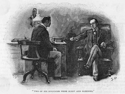 'The Final Problem, Holmes Shows Watson His Bleeding Knuckles' Prints ...