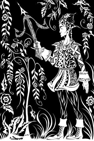 'The Firebird - illustration of Prince Ivan from the 1910 ballet 'The ...