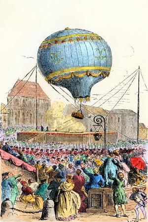 'The First Ascent of the Captive Balloon Was Hot in 1783, by Brothers ...