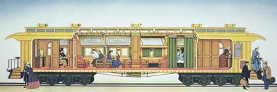 'The First Luxury Pullman Sleeping Car, 1865' Giclee Print | AllPosters.com