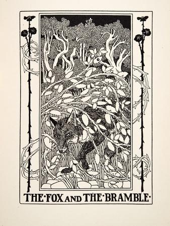 'The Fox and the Bramble, from A Hundred Fables of Aesop, Pub.1903 ...