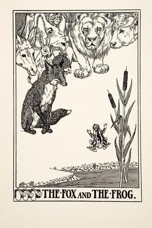 'The Fox and the Frog, from A Hundred Fables of Aesop, Pub.1903 ...
