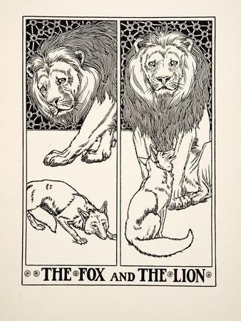 'The Fox and the Lion, from A Hundred Fables of Aesop, Pub.1903 ...