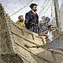 The French Explorer Jacques Cartier (1491-1557) aboard His Ship Arrived ...