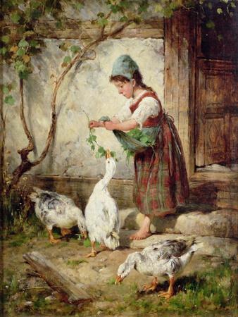 'The Goose Girl' Giclee Print - Antonio Montemezzano | AllPosters.com