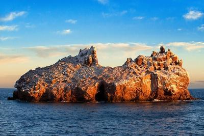 'The Guano Coated Sea Cliffs at Los Islotes Sea Lion Rookery, Sea of ...