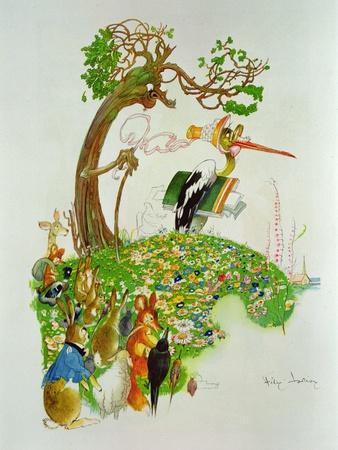 'The Hare and the Tortoise, from 'Fables' by Jean De La Fontaine (1621 ...