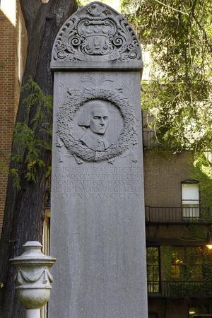 'The Headstone of John Hancock (1737-1793), President of the Second ...