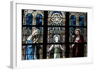 'The Holy Family Depicted in a Stained Glass Window' Photographic Print ...