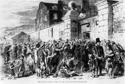 The Irish Famine: Scene at the Gate of the Work-House, circa 1846 ...