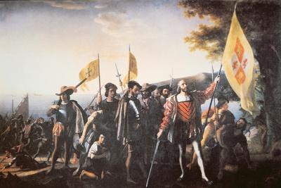 'The Landing of Columbus in America in 1492' Giclee Print - John ...