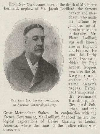 'The Late Mr Pierre Lorillard, an American Winner of the Derby' Giclee ...