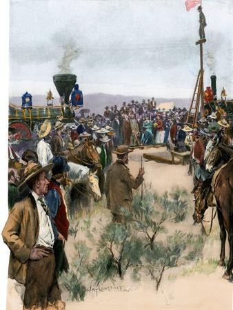 'The Laying of the Last Nail of the American Transcontinental Railway ...