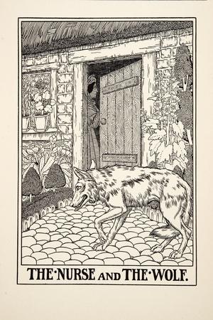 'The Nurse and the Wolf, from A Hundred Fables of Aesop, Pub.1903 ...